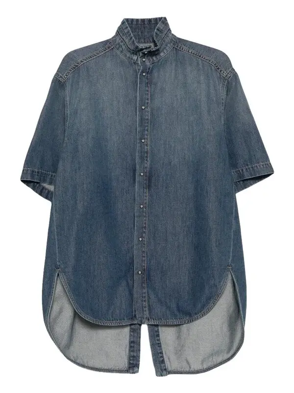 DARKPARK Roberta Tencel Denim Collar Shirt - Blue