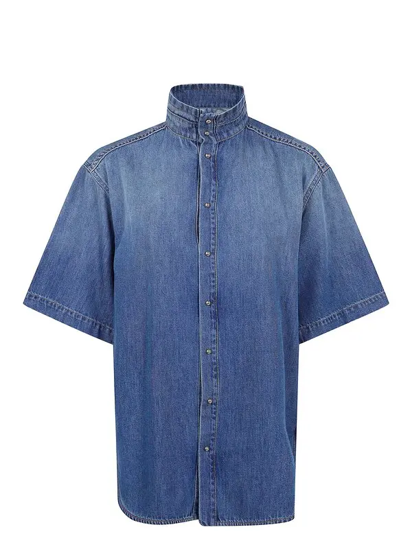 DARKPARK Roberta Tencel Denim Collar Shirt - Blue