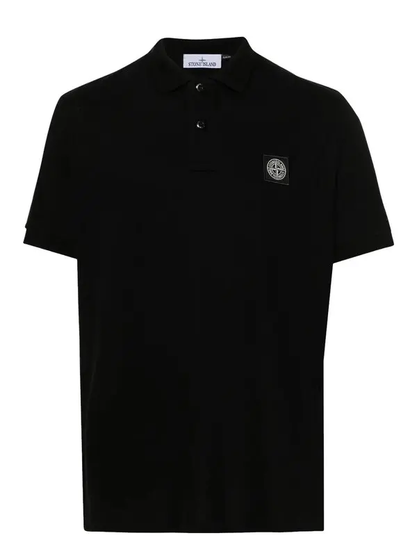 Stone Island Short Sleeves Polo Shirt - Black