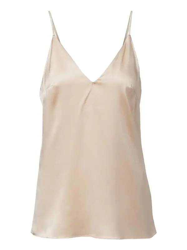 Brunello Cucinelli Silk-blend Satin Camisole - Beige