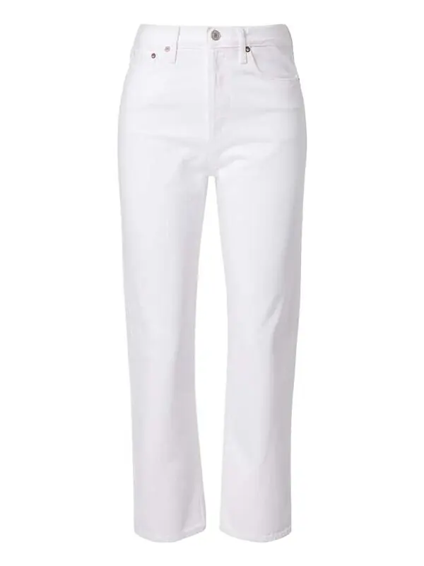 AGOLDE 90's Crop Straight Jeans - White