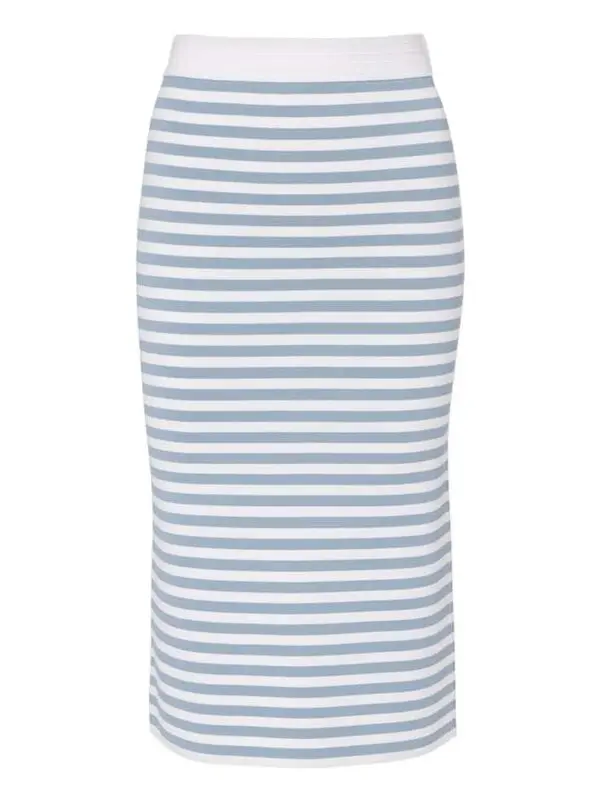 Max Mara Gennaio Striped Midi Skirt - Blue