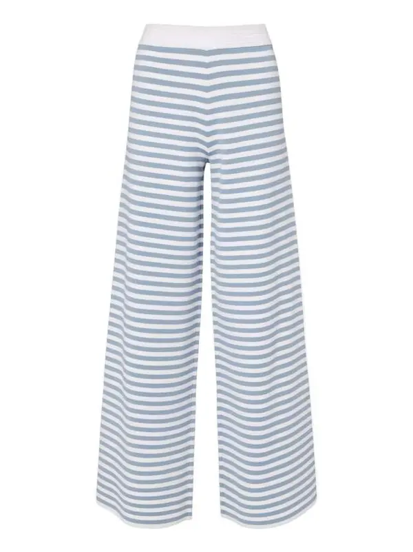 Max Mara Fingere Striped Wide-leg Pants - Blue