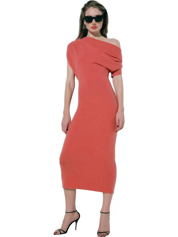 REFORMATION Iris Knit Dress - Red