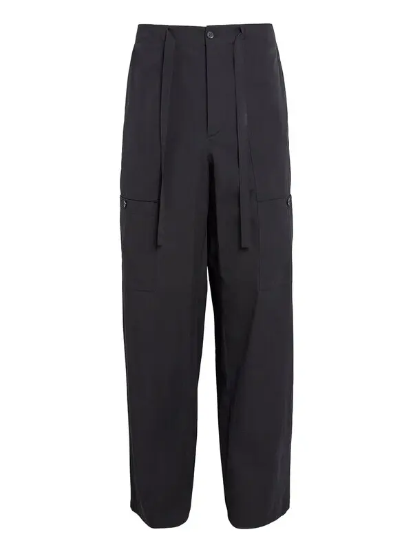 JIL SANDER Cotton Cargo Trousers - Black