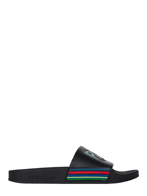 Paul Smith Sports Striped Slides - Black