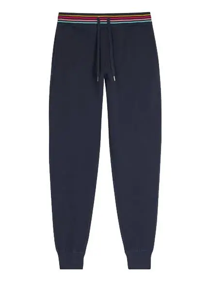 Paul Smith Lounge Sweatpants With 'swirl' Trims - Blue