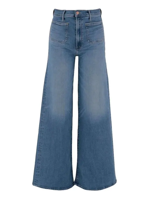 MOTHER Flared Leg Denim Jeans - Sky Blue