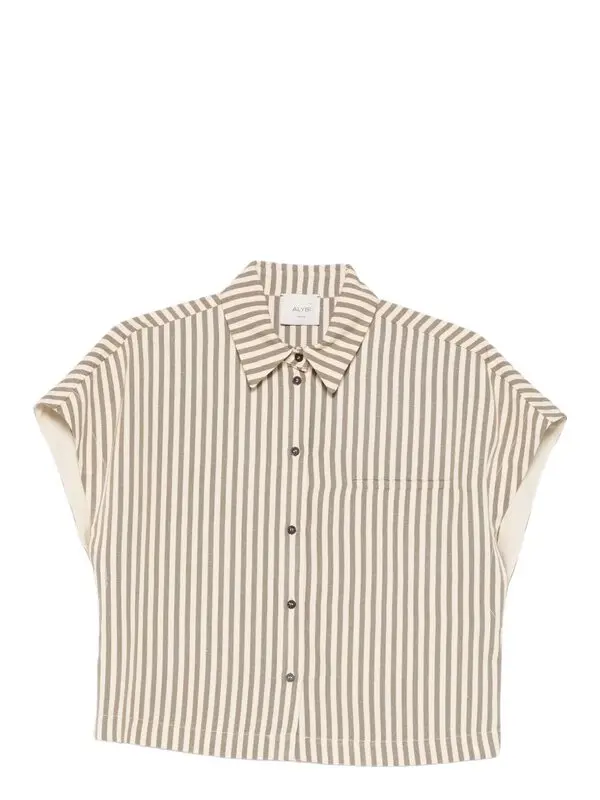 ALYSI Striped Shirt - Green