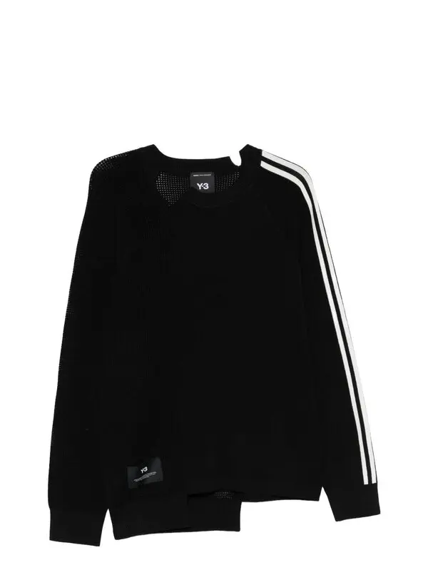 Y3 Logo Cotton Sweatshirt - Black