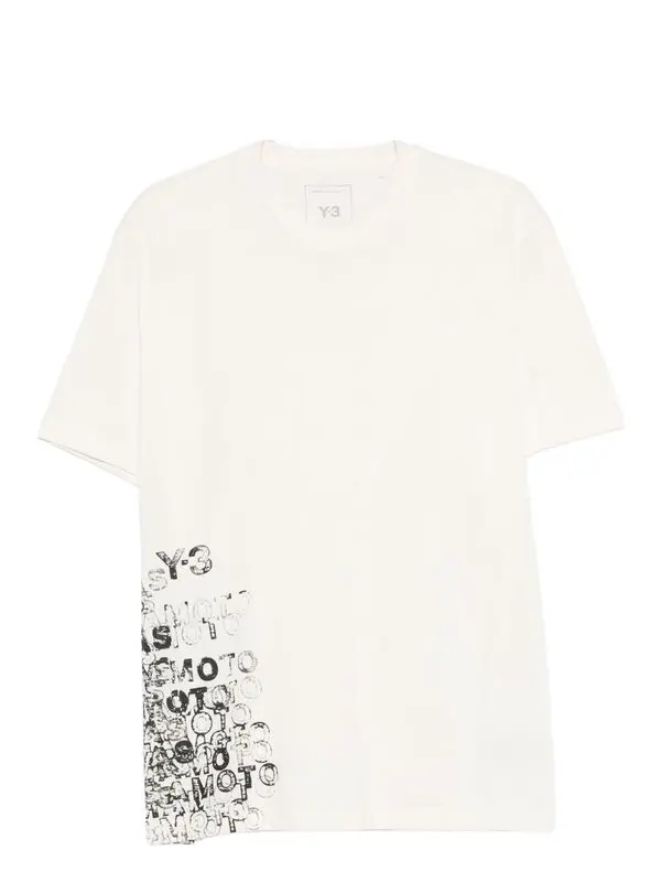 Y3 Printed Cotton T-shirt - White