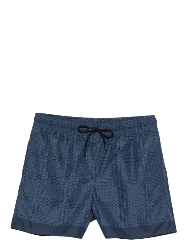 Gucci Printed Swim Shorts - Blue
