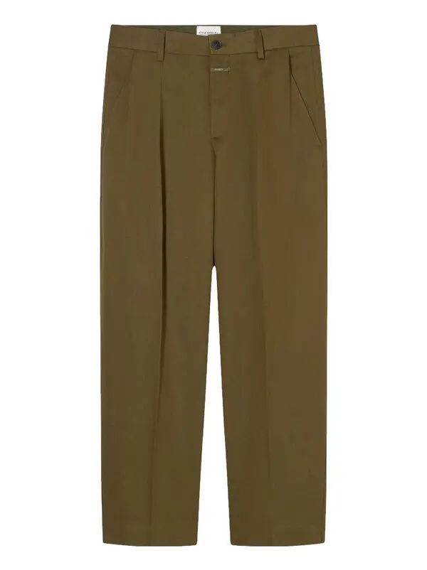 Closed Cotton Trousers - Green