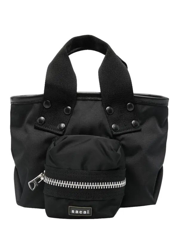 Sacai Pocket Small Nylon Tote - Black