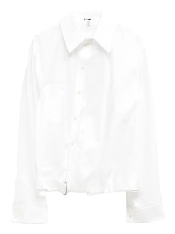 Loewe Draped Cotton Shirt - White
