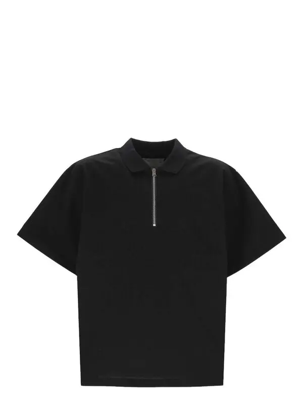 Sacai Cotton Polo Shirt - Black
