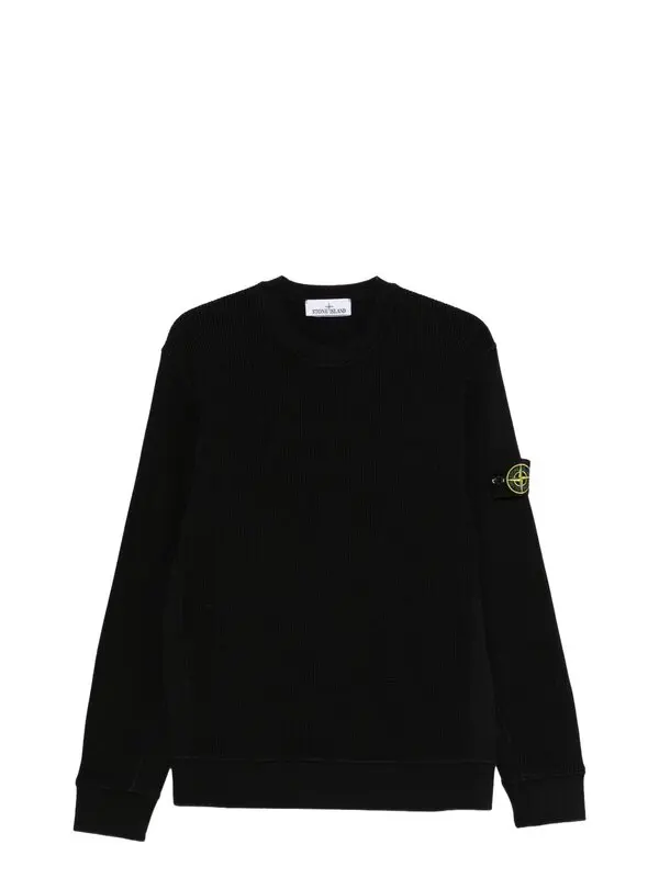 Stone Island Cotton Crewneck Sweatshirt - Black