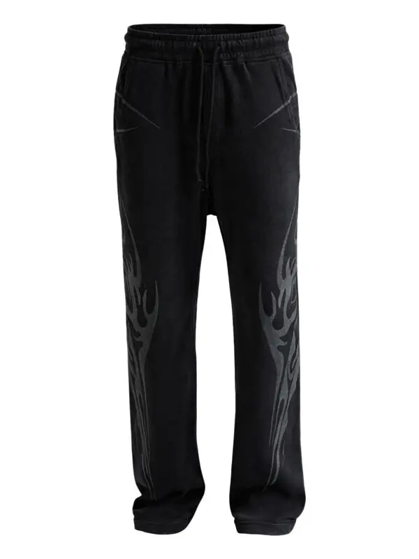 HELLSTAR Tribal Flame Sweatpants - Black