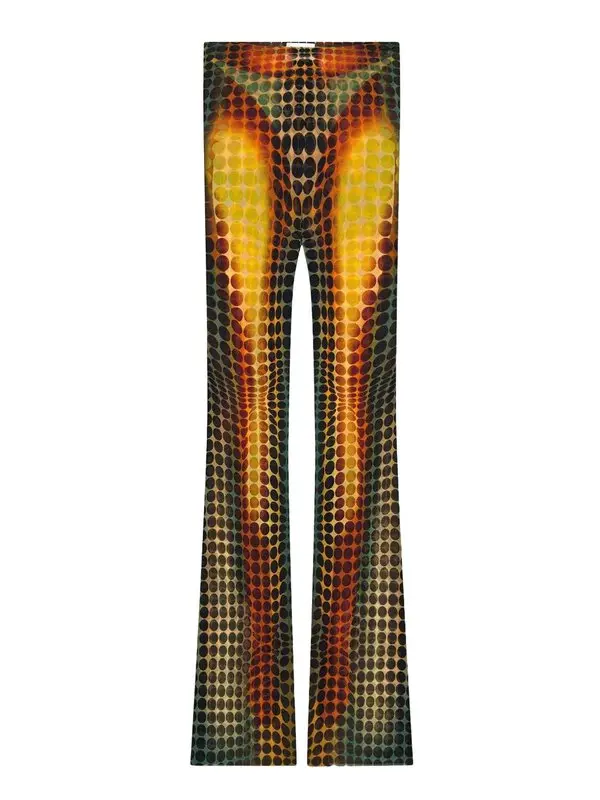 Jean Paul Gaultier Printed Flare Trousers - Multicolor