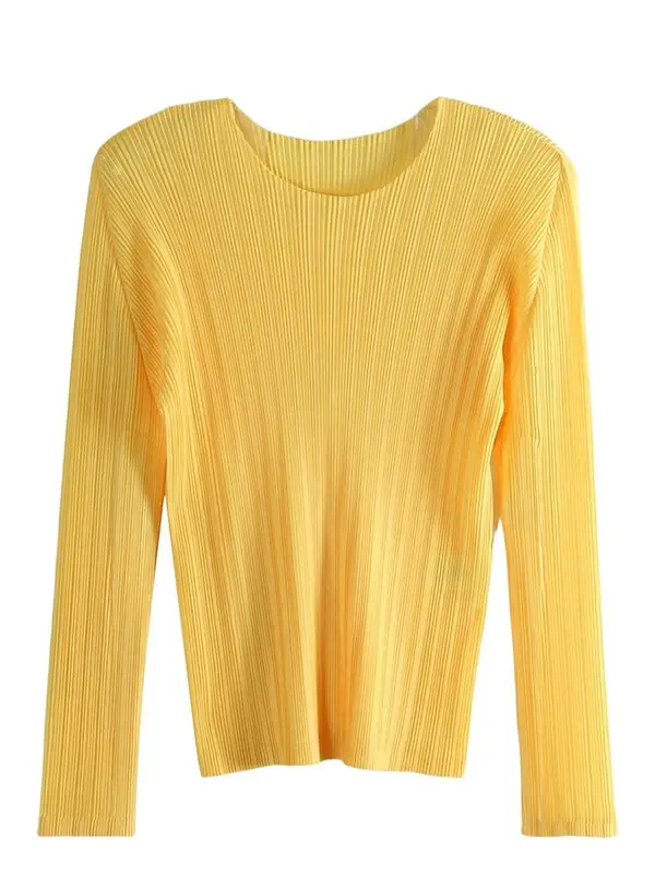 Issey Miyake Rib Pleats January Shirt - Yellow