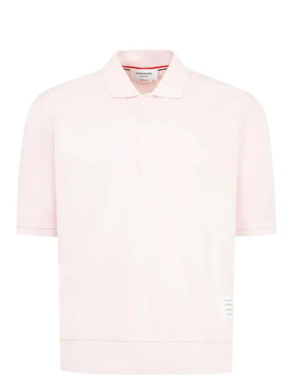 Thom Browne 4-bar Polo Shirt - Pink