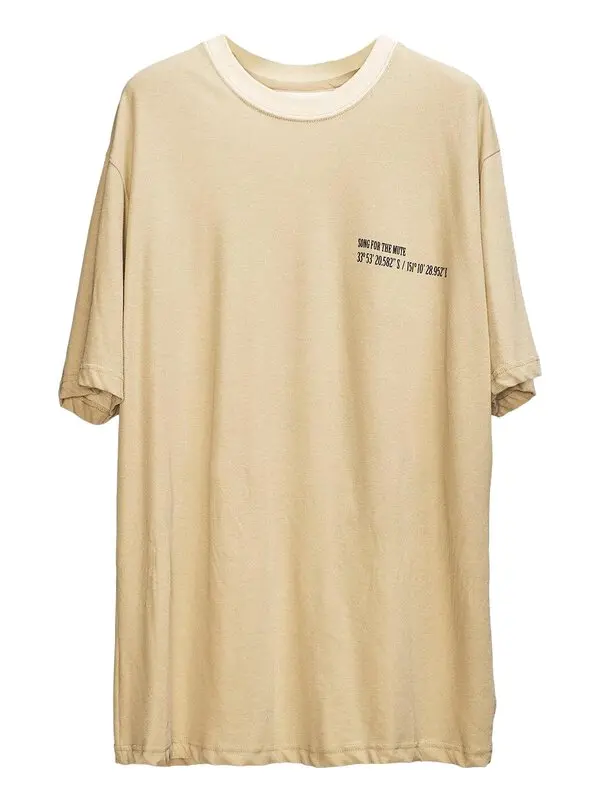 SONG FOR THE MUTE Coordinates Oversized Tee - Tan