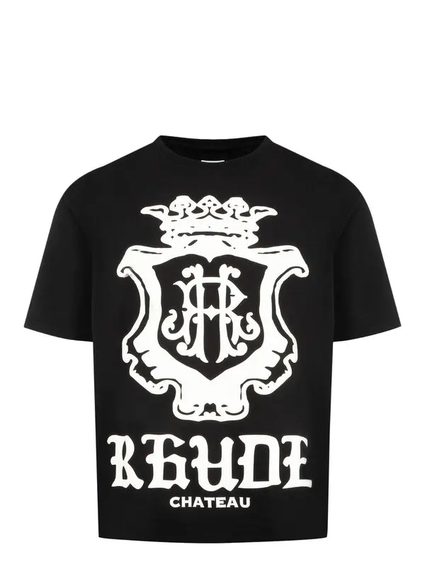 Rhude Oversized Chateau Crest Tee - Black