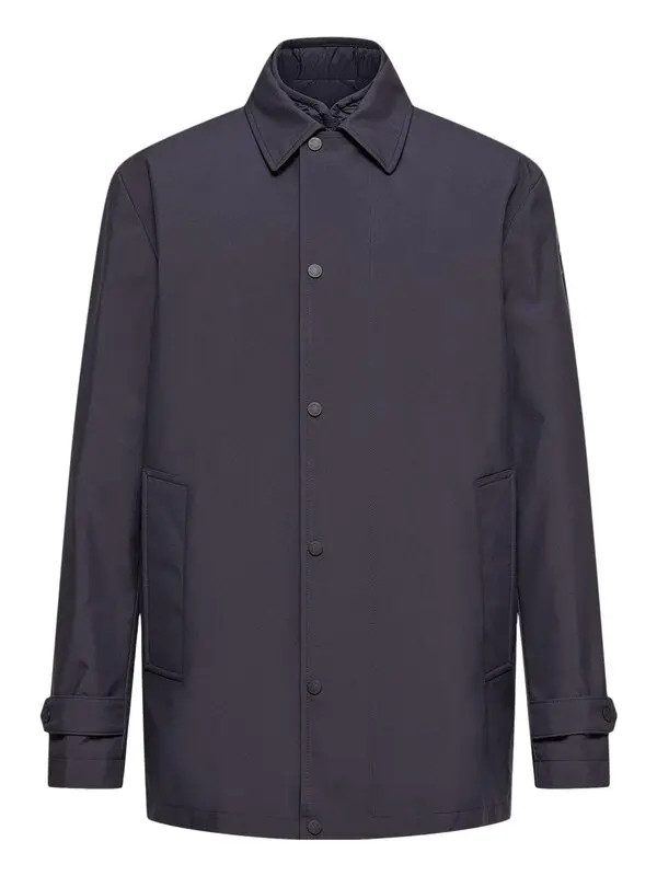 Moncler Brecon Long Shirt Jacket - Blue