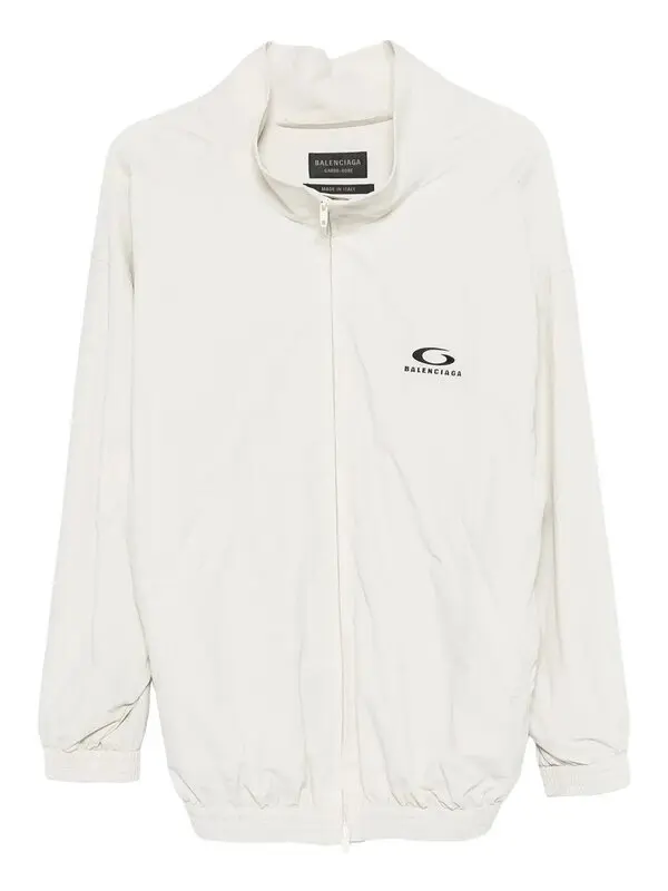 Balenciaga Off-shoulder Tracksuit Jacket - White