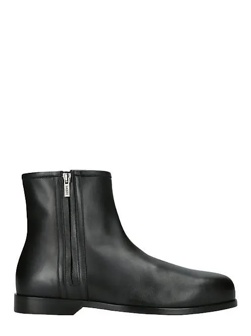 Loewe Bobine Leather Ankle Boots - Black