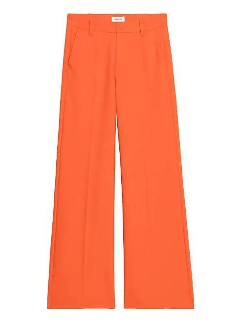Zadig&Voltaire Wide-leg Woven Trousers - Tangerine