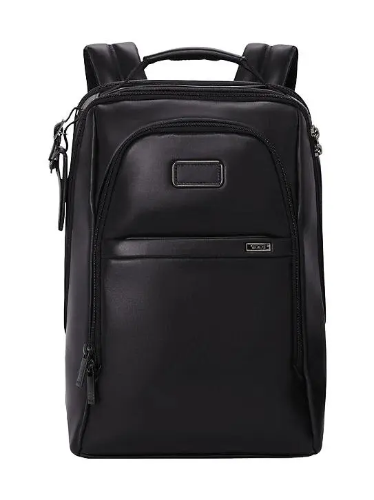 Tumi Voyageur Expandable Leather Backpack - Black