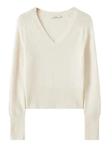 JOSEPH Lucille V-neck Cashmere-blend Jumper - Ivory