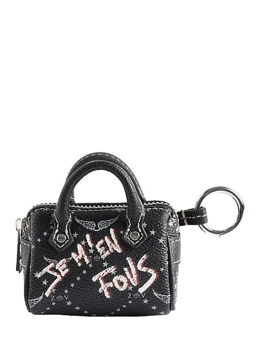Zadig&Voltaire Leather Keyring - Black