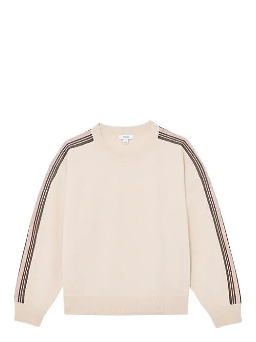 REISS Wool And Cashmere Jumper - Neutral Pink