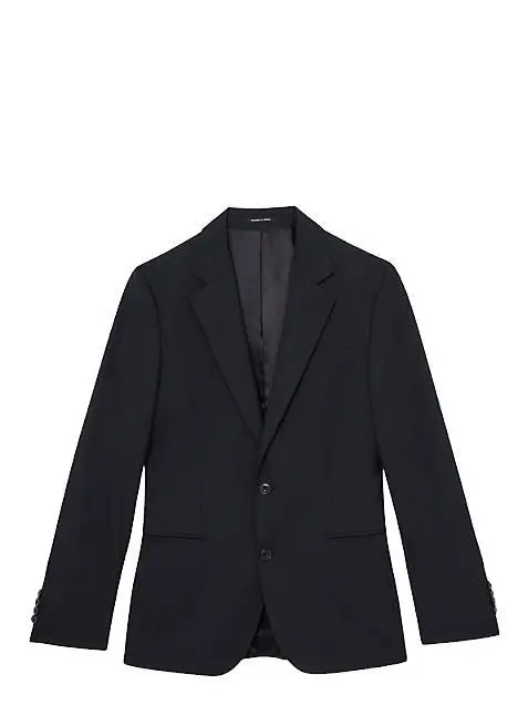 REISS Graduate Single-breasted Woven Suit Blazer - Navy