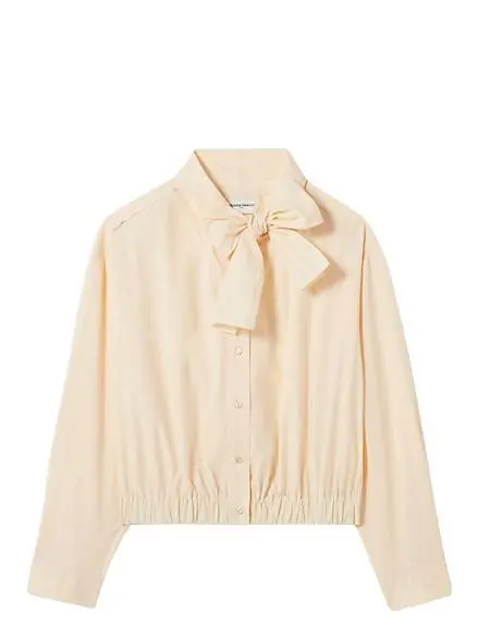 Claudie Pierlot Cotton-poplin Blouse - Vanilla