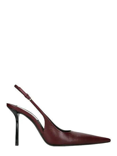 Victoria Beckham Stiletto Slingback 100 Leather Pumps - Wine