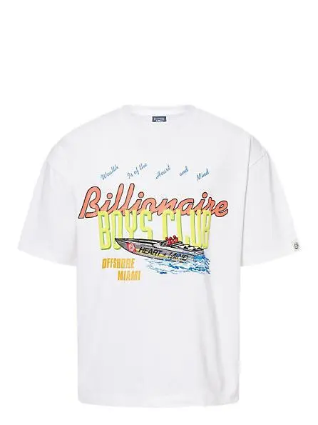 BILLIONAIRE BOYS CLUB Horizon Oversized Cotton-jersey T-shirt - White