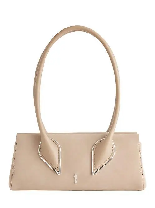CHRISTIAN LOUBOUTIN Venus Baguette Leather Shoulder Bag - Saharienne