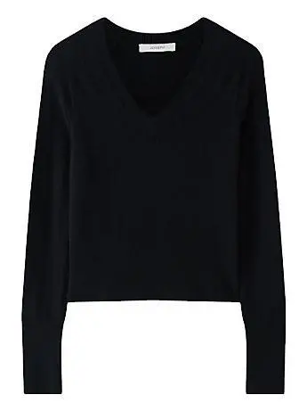 JOSEPH Lucille V-neck Cashmere-blend Jumper - Black