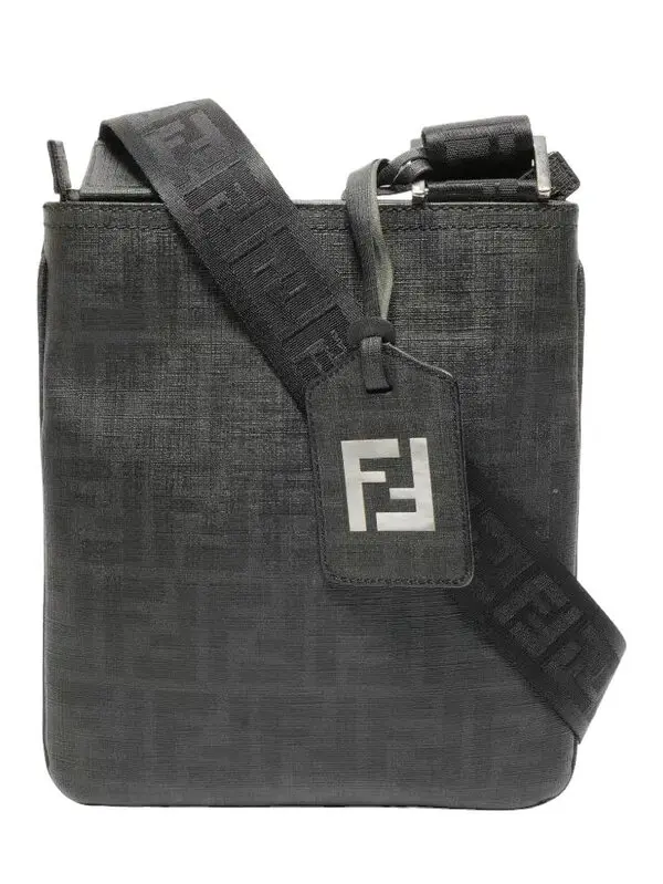 Fendi 1990-2000 Zucca Shoulder Bag - Grey
