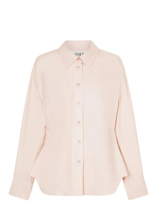 RÓHE Shaped Silk-twill Shirt - Pink
