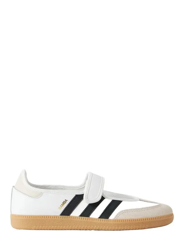 Adidas Originals By Alexander Wang Samba Jane Leather Sneakers - White