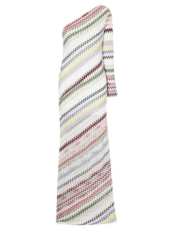 Missoni Striped Crochet-knit Maxi Dress - White