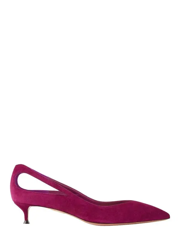 AQUAZZURA Sheeva 30 Cut-out Suede Pumps - Purple