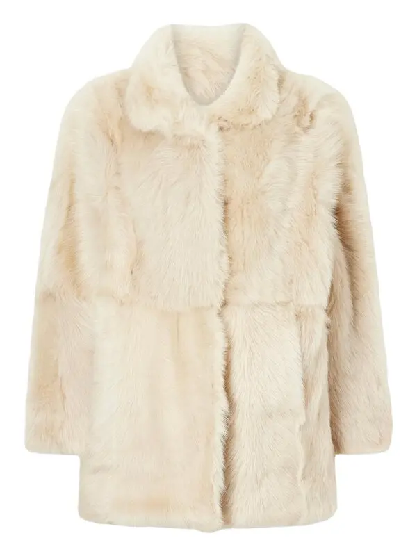 KALLMEYER Donna Reversible Shearling Coat - Neutrals