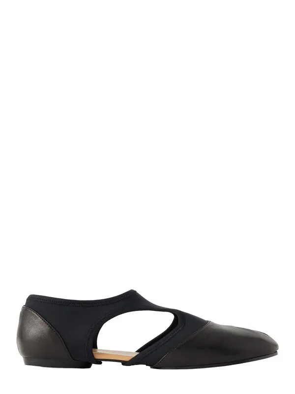 MAISON MARGIELA Tabi Jazz Leather Brogues - Black