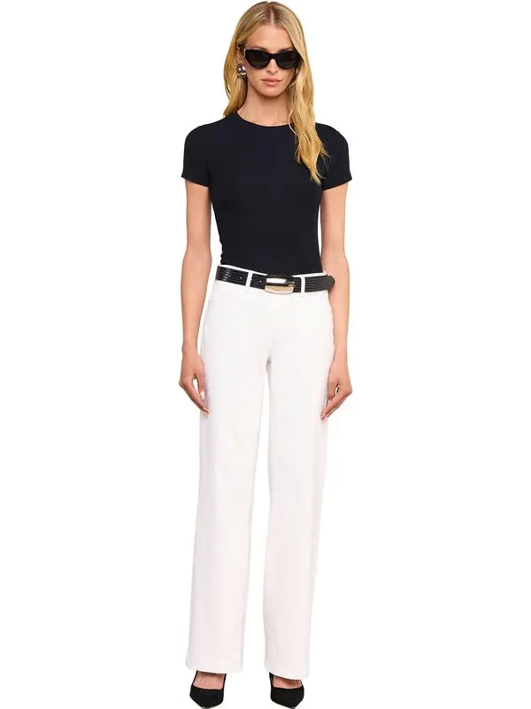 L'Agence Joanne Wide-leg Jeans - Blanc