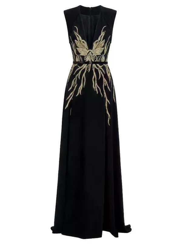 SAIID KOBEISY Embellished Maxi Dress - Black